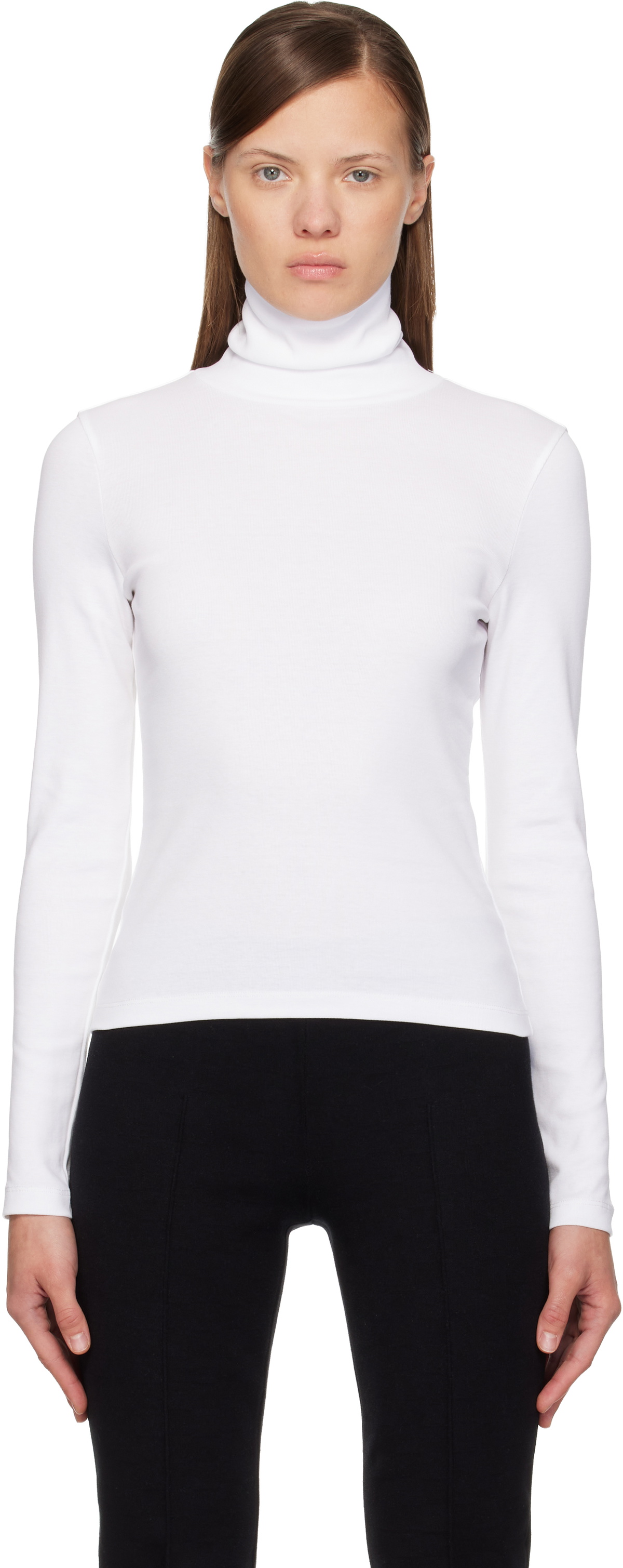 FLORE FLORE White Dinah Turtleneck FLORE FLORE