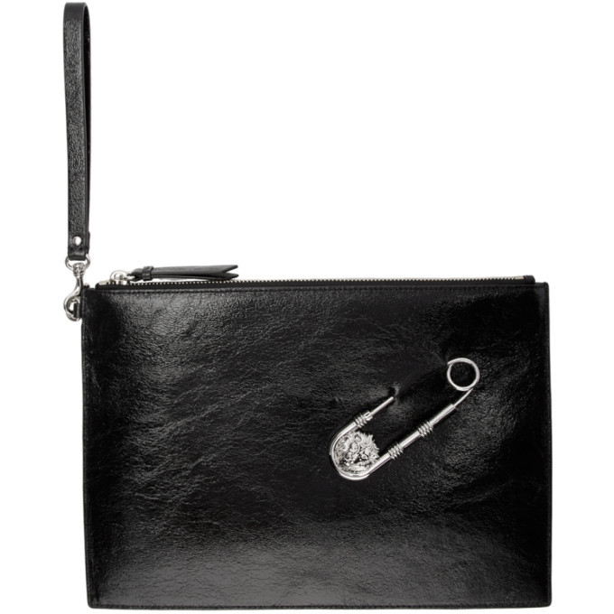 Versus Black Large Safety Pin Pouch Versus