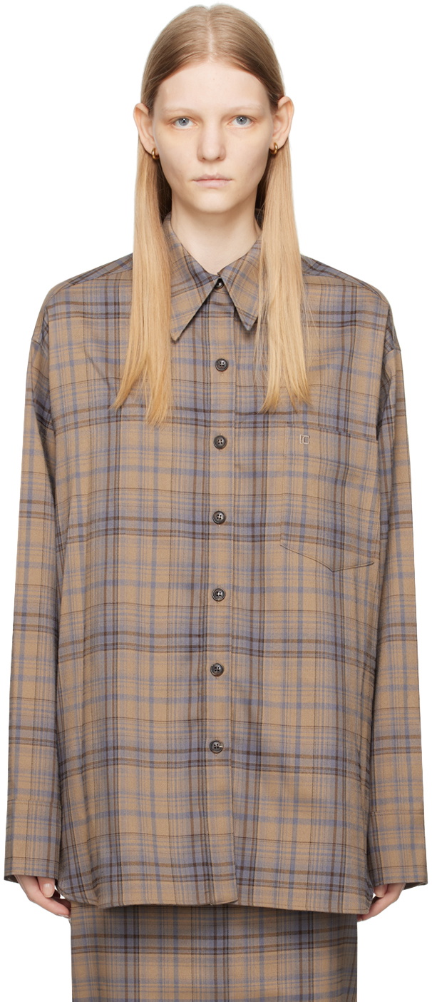 LOW CLASSIC Beige Check Shirt Low Classic