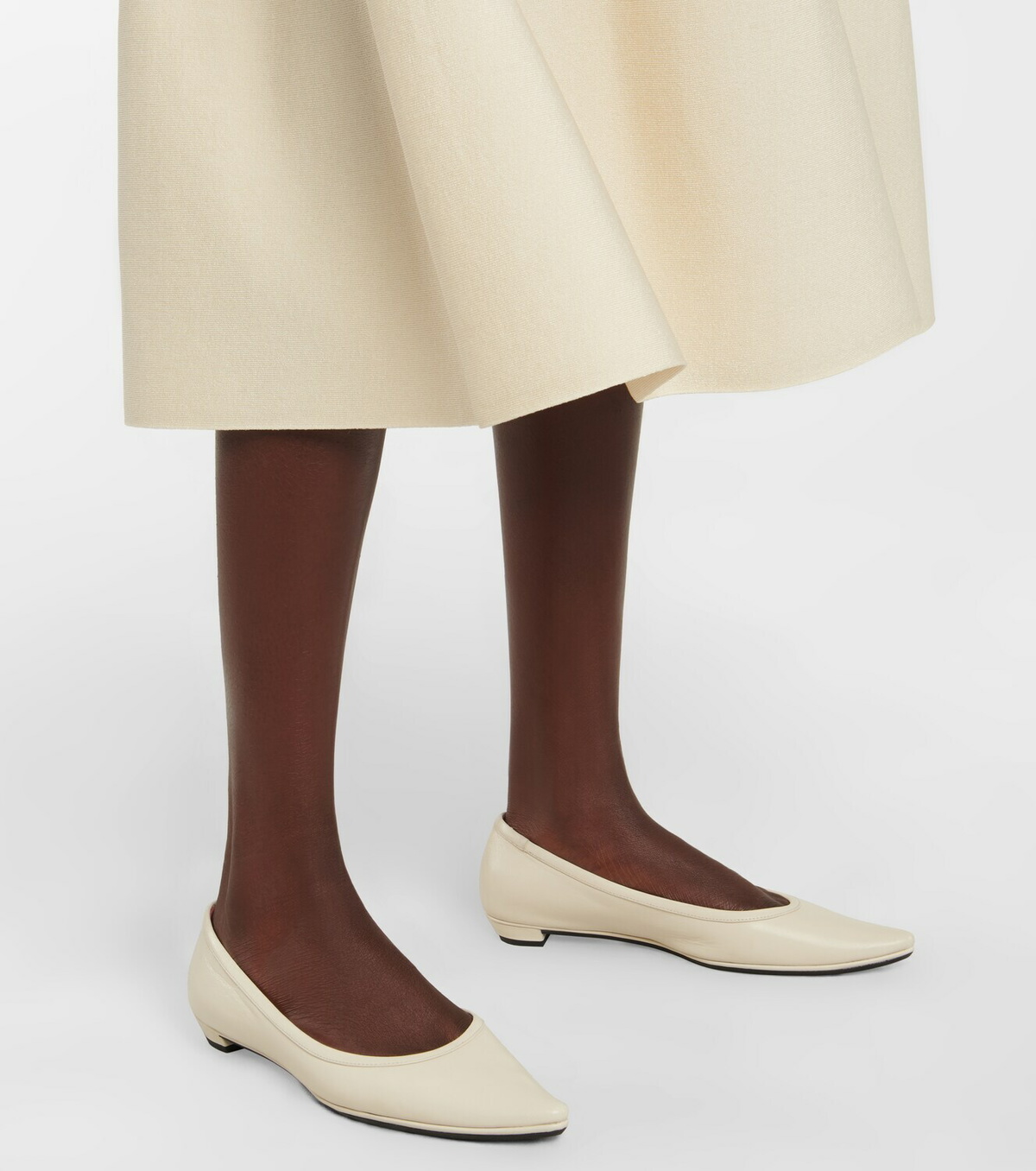 The Row Leather ballet flats The Row