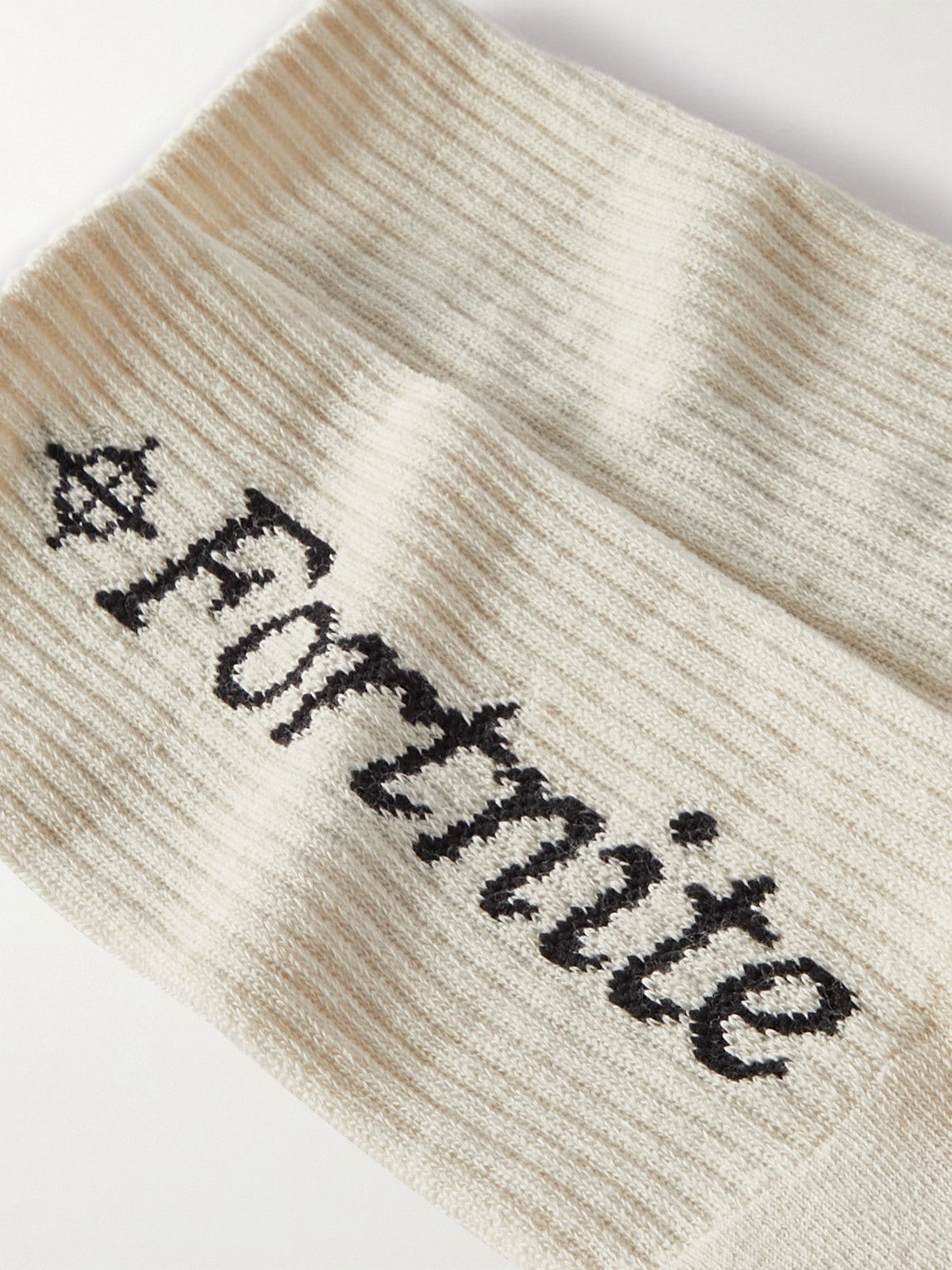 Fortnite - Logo-Jacquard Ribbed Cotton Socks