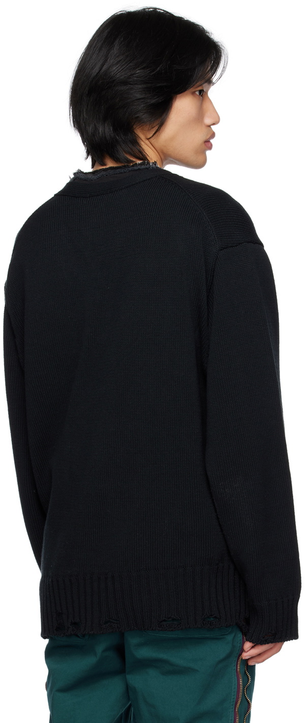 Undercoverism Black Distressed Cardigan Undercoverism