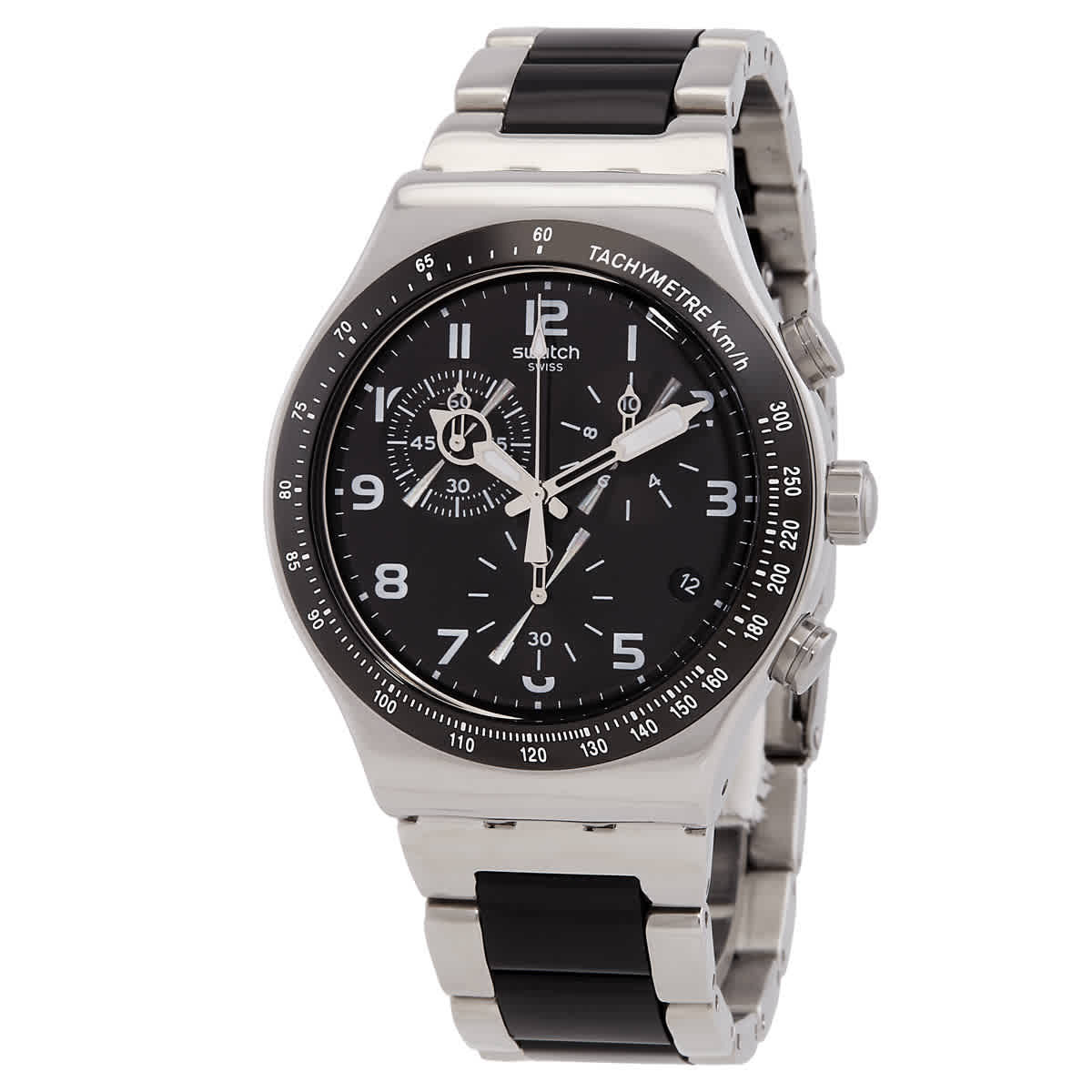 Swatch Chronograph Quartz Black Dial Mens Watch YVS441G Swatch