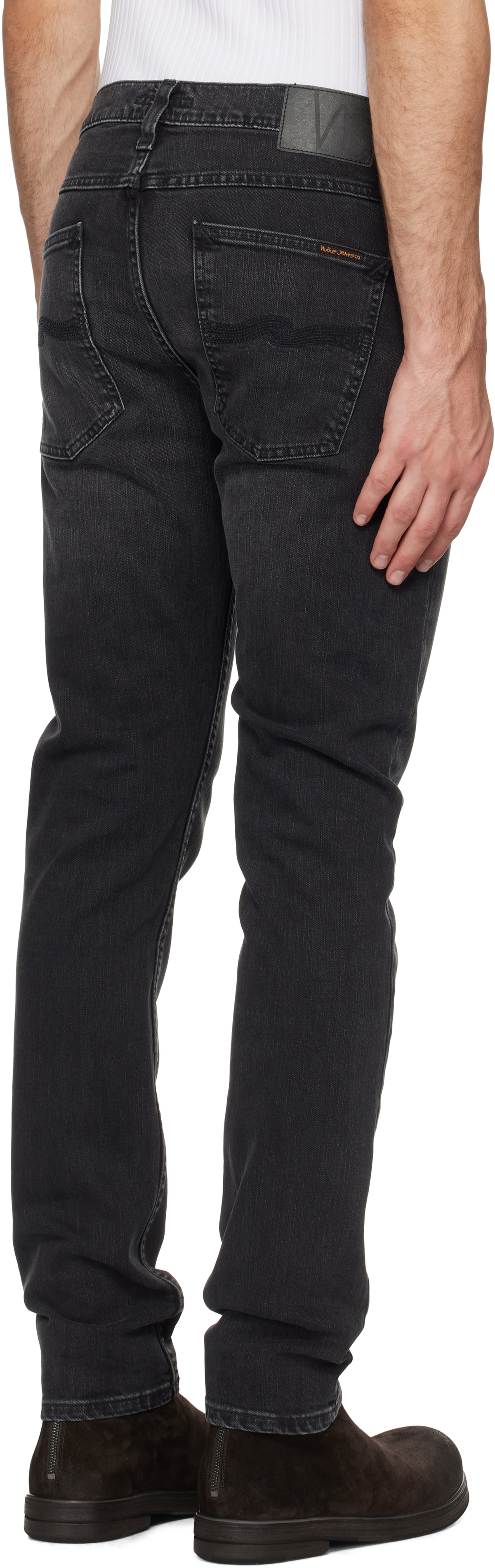 Nudie Jeans Black Lean Dean Jeans Nudie Jeans Co