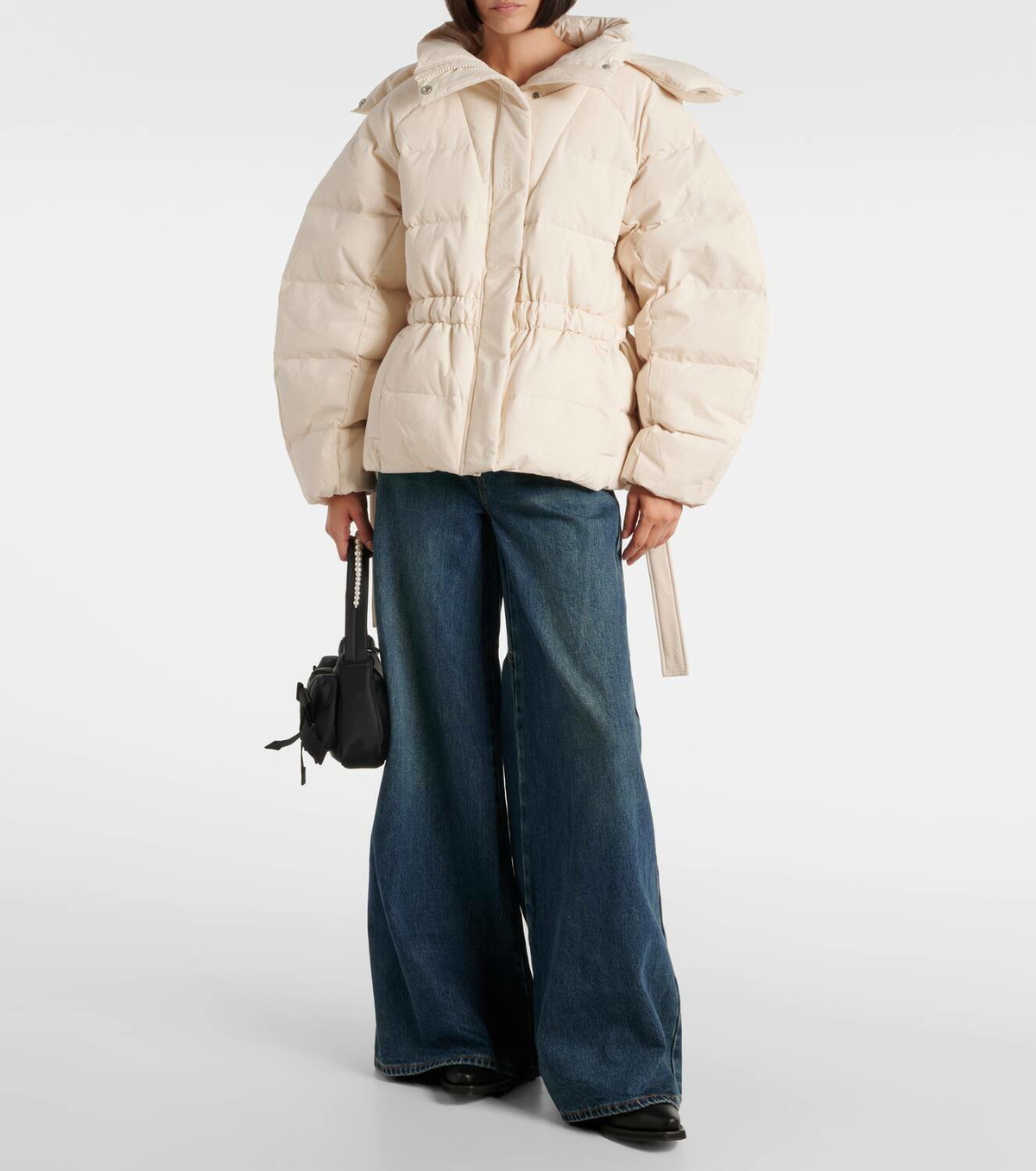 Ganni Bow-detail down jacket GANNI