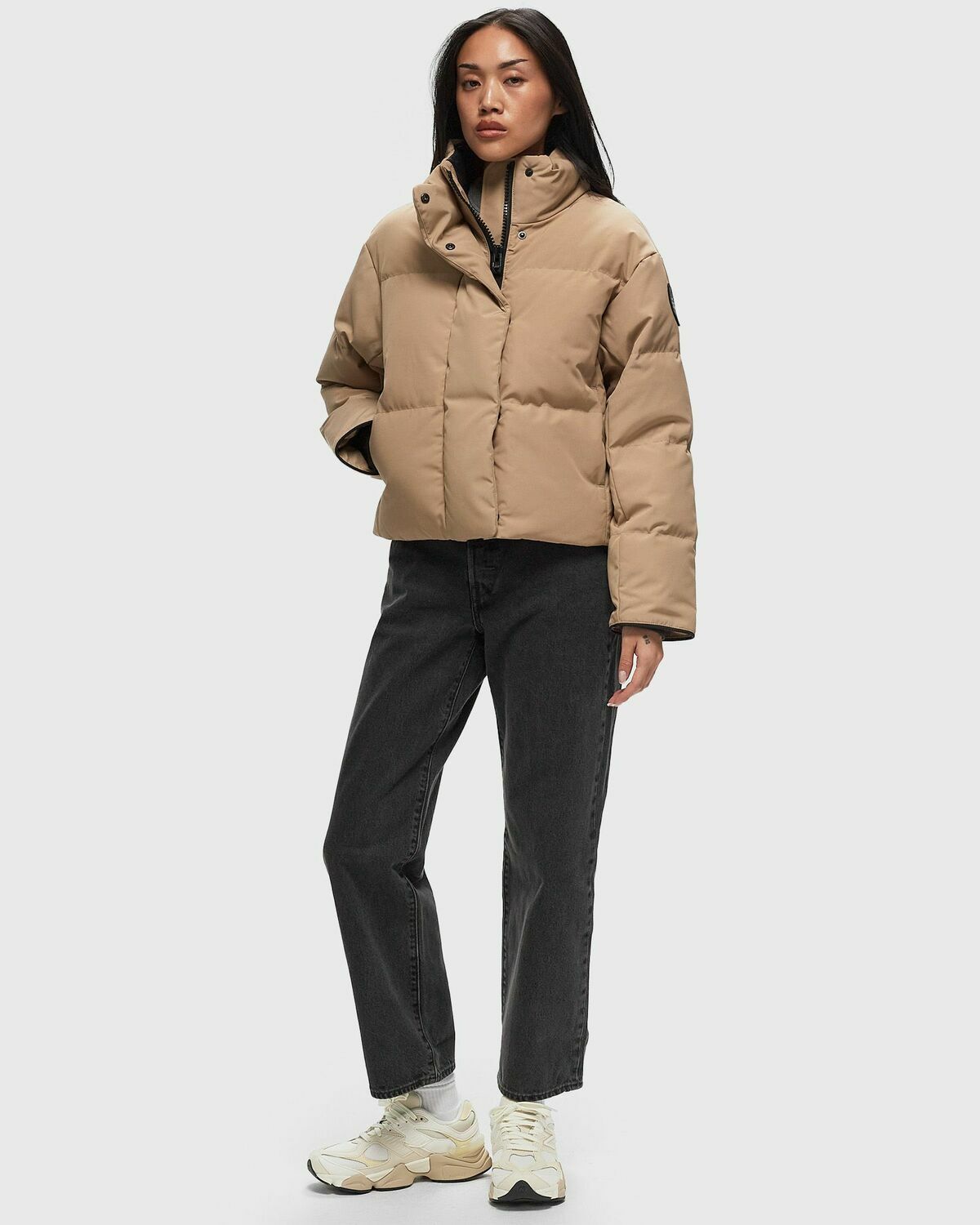 Canada Goose Grandview Cropped Jacket Bd Beige - Womens - Down & Puffer ...