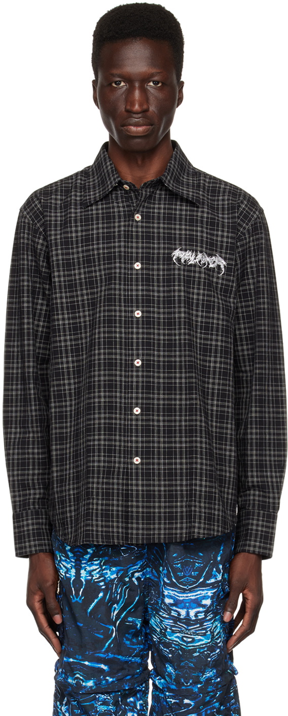 PALMER Black Embroidered Shirt