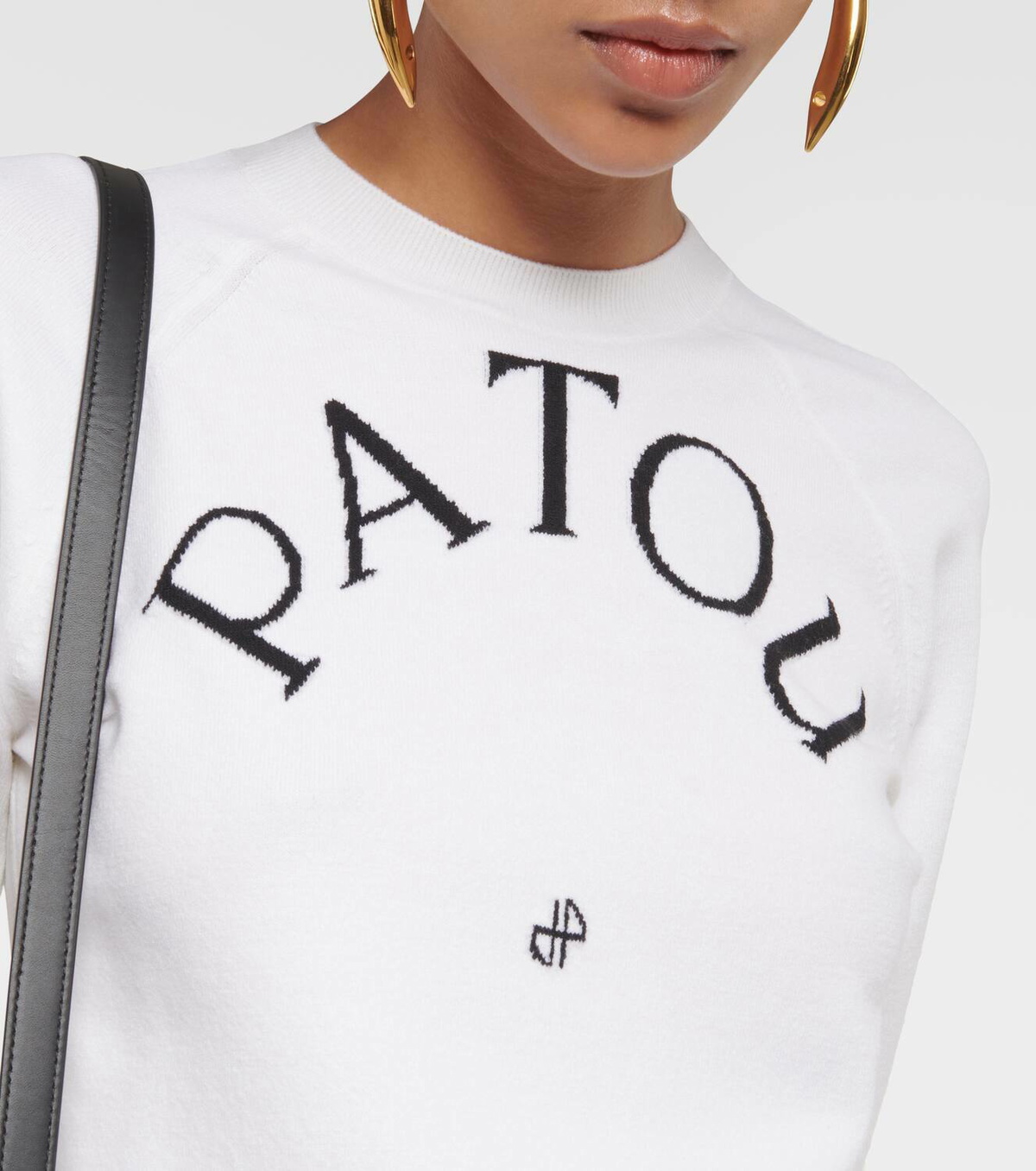 Patou Logo wool-blend jacquard sweater Patou
