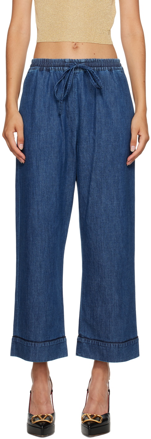 Valentino Blue Drawstring Jeans Valentino