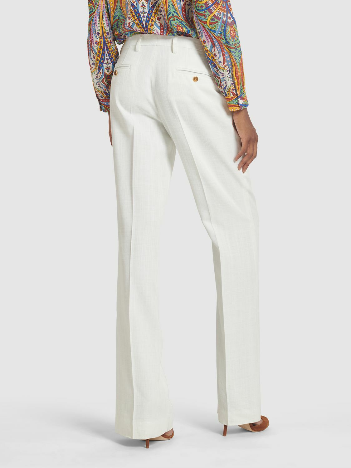 ETRO - Mid Rise Crepe Straight Pants Etro