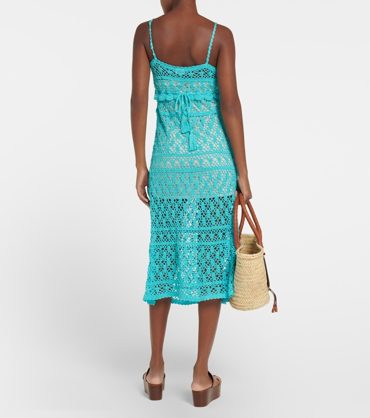 Anna Kosturova Bianca crochet cotton midi dress Anna Kosturova