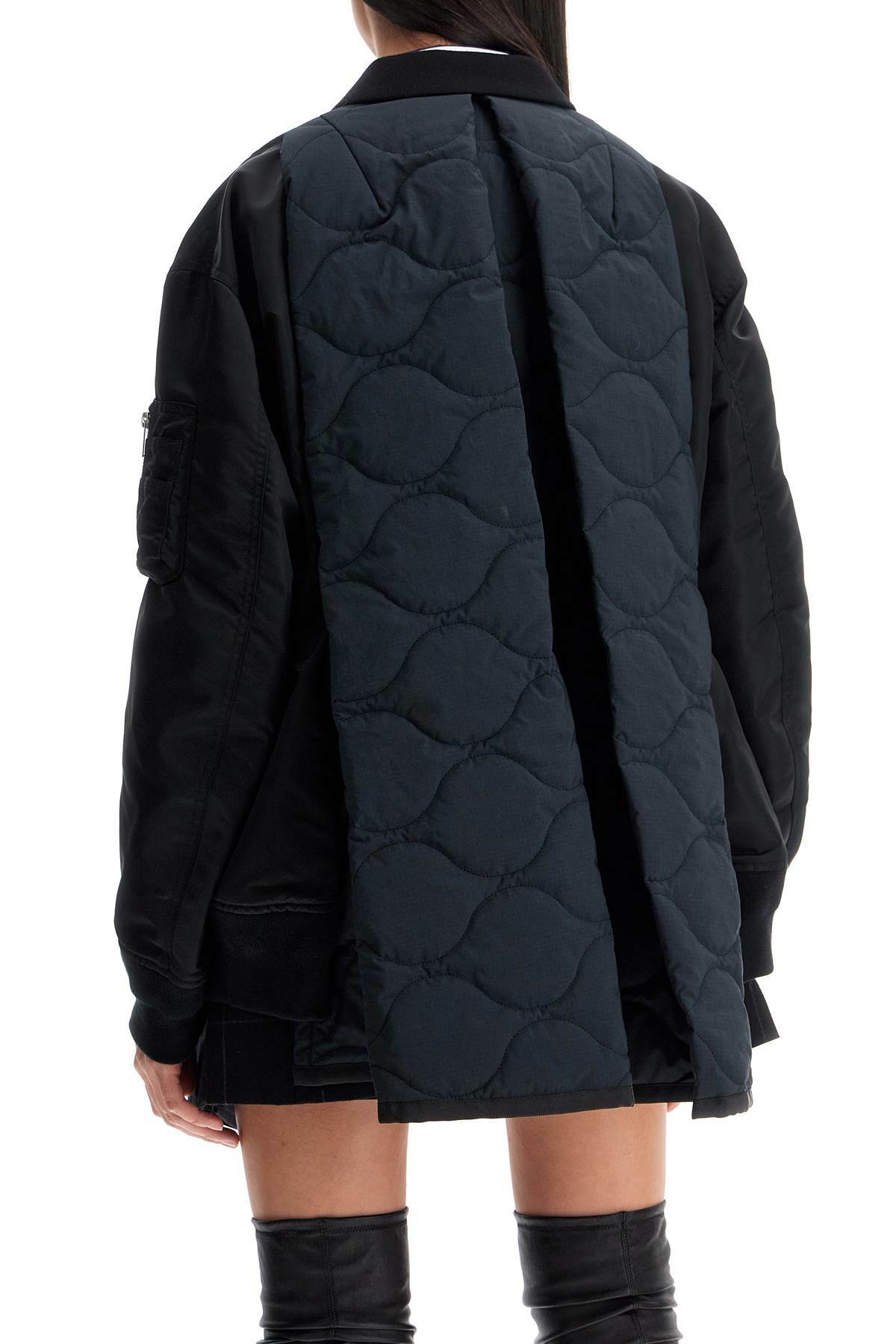 SACAI hybrid wool and nylon jacket Black Sacai