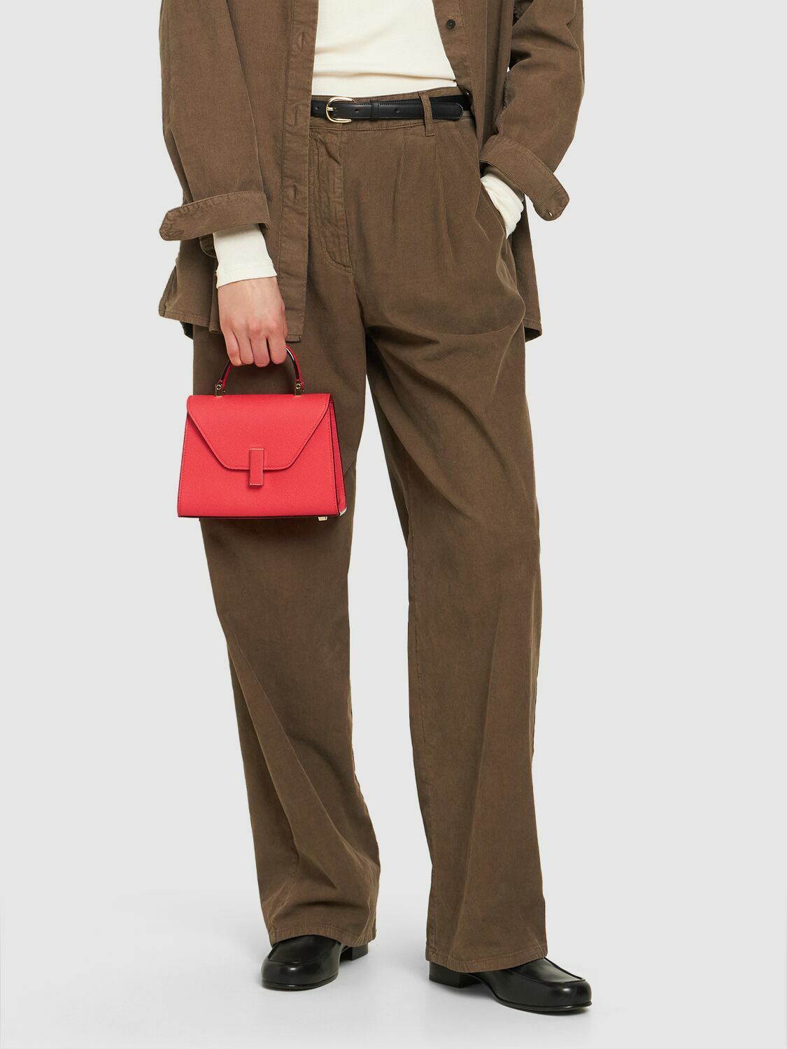 VALEXTRA - Micro Iside Grained Leather Bag Valextra