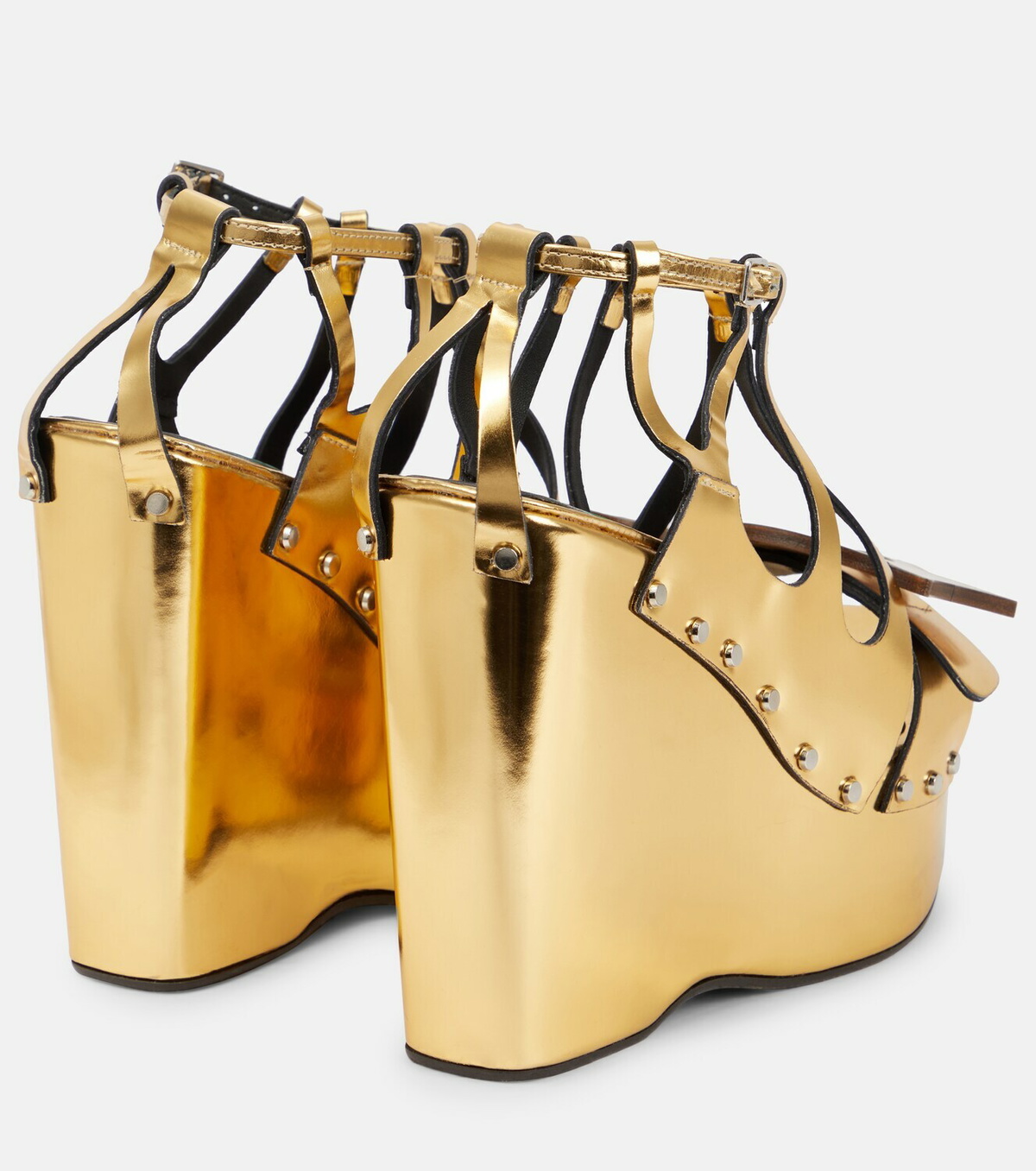 Pucci - Leather wedge sandals Emilio Pucci