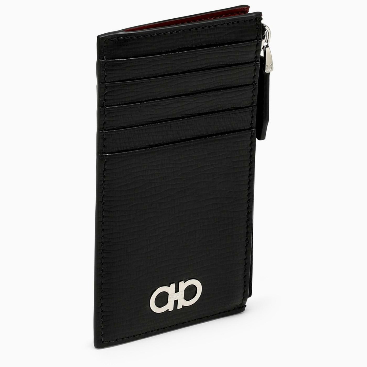 Ferragamo Black Leather Card Case Salvatore Ferragamo