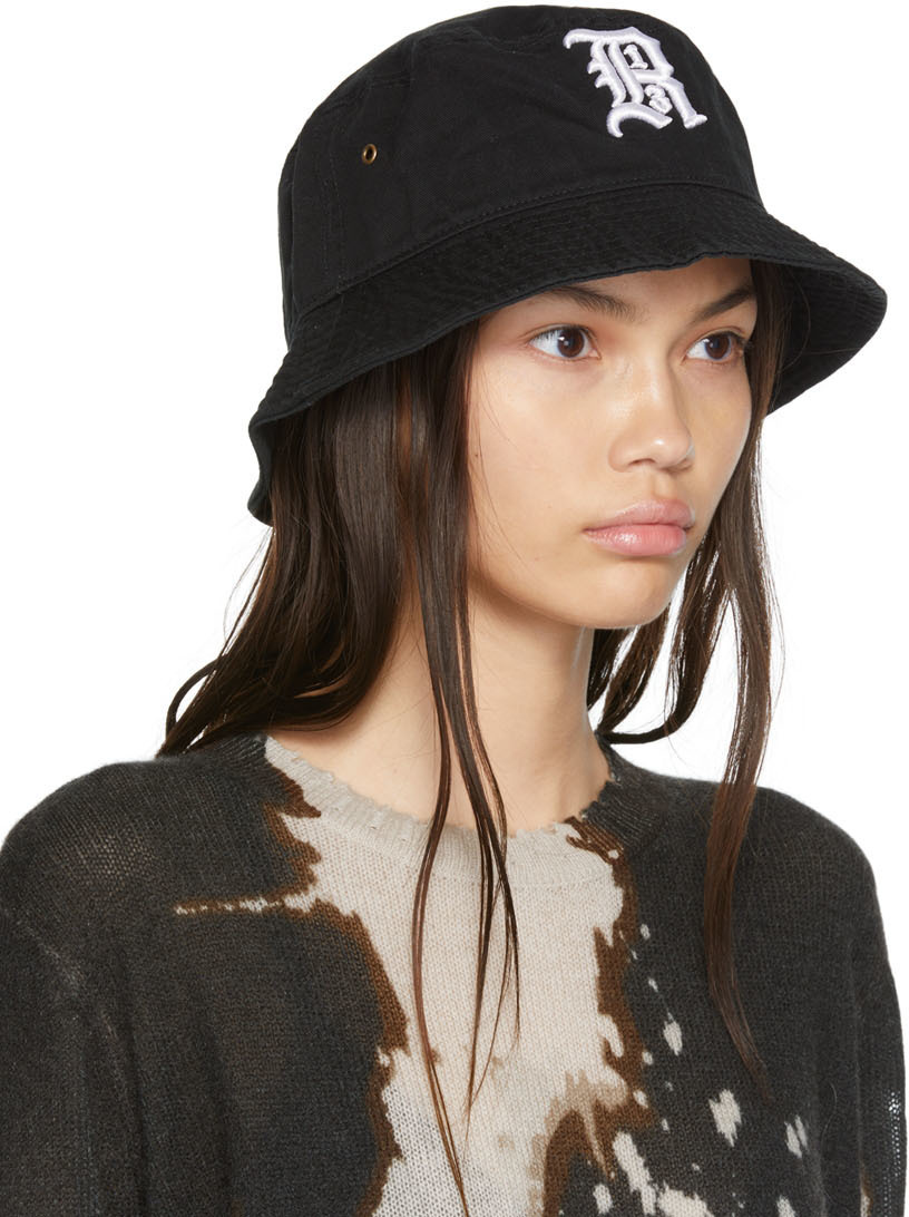 R13 Black Logo Bucket Hat R13