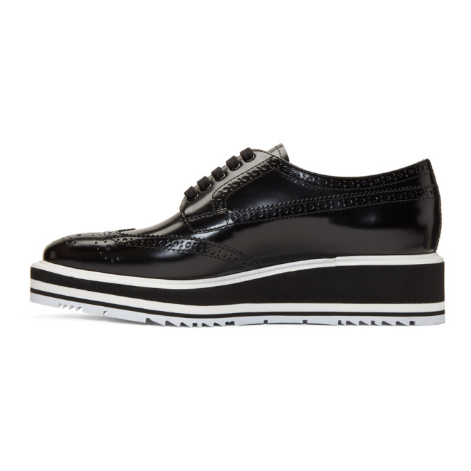 Prada Black Platform Brogues Prada