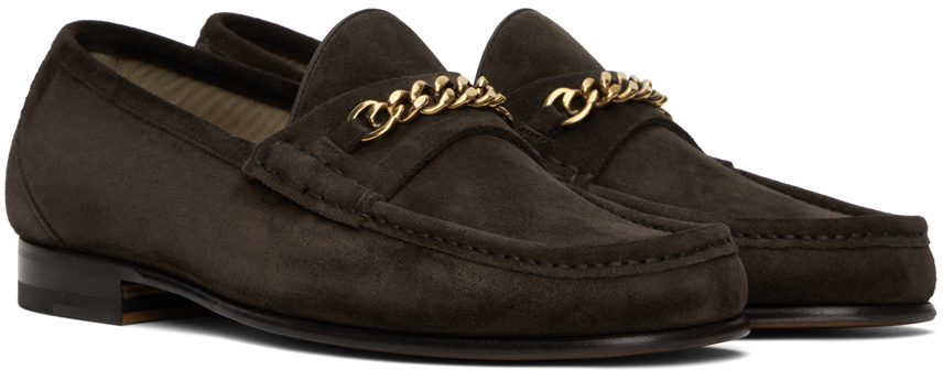 TOM FORD Brown York Chain Loafers TOM FORD