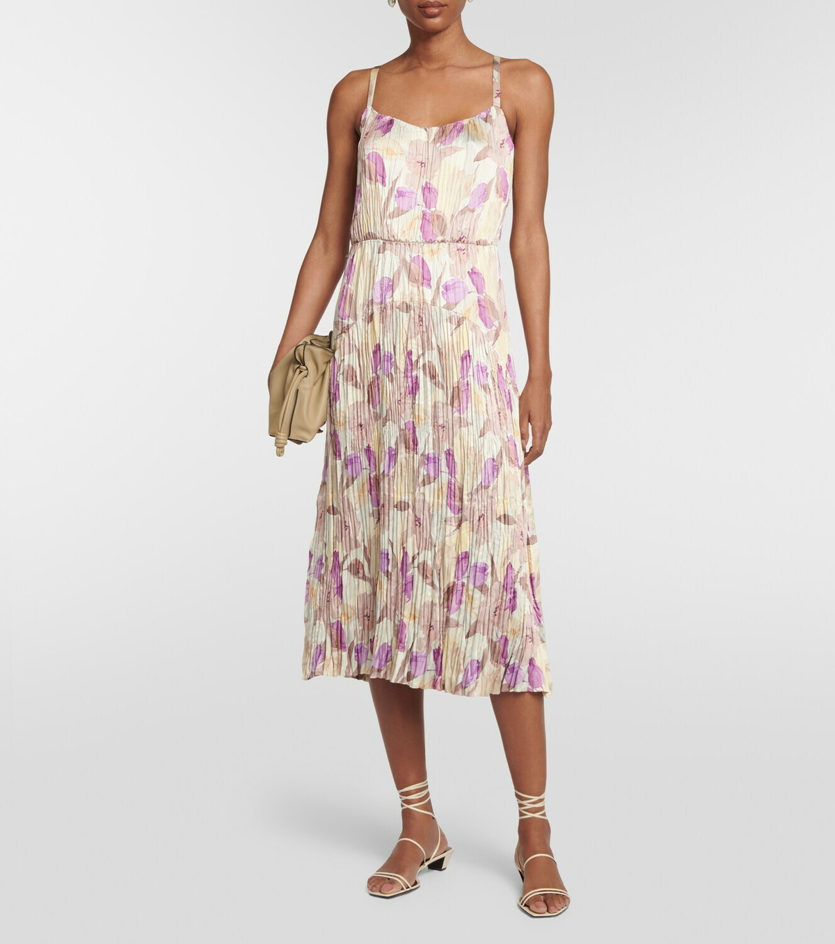 Vince Floral pleated midi dress Vince Vince Floral pleated midi dress Vince