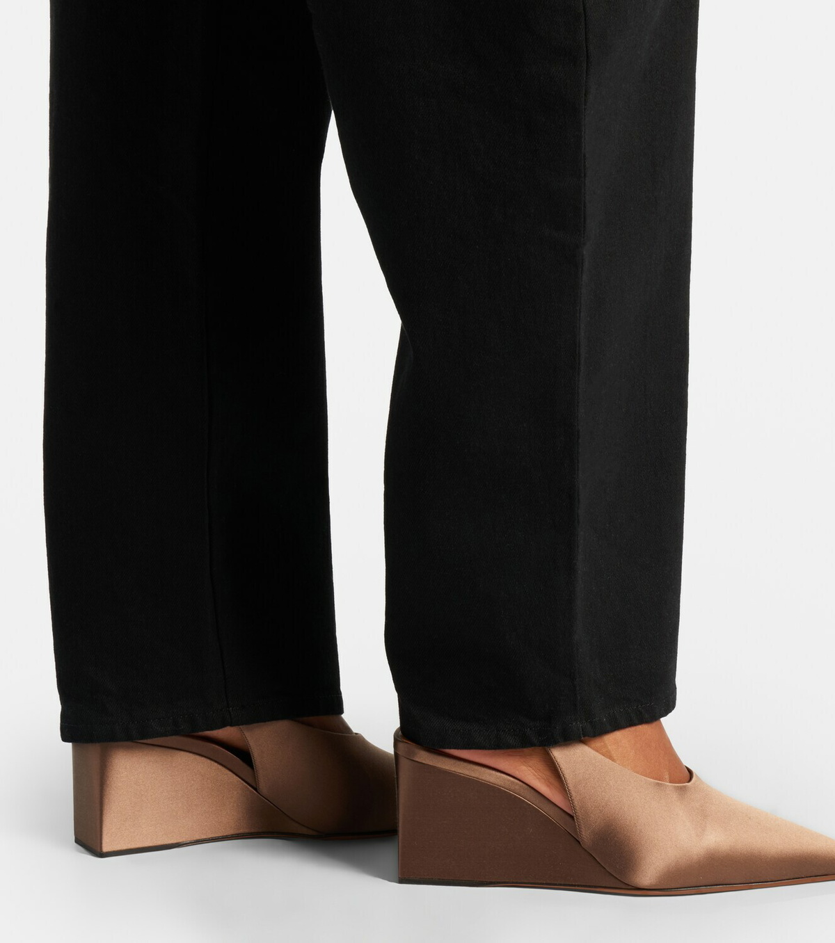 Alaïa Cube 75 satin slingback wedges ALAÏA