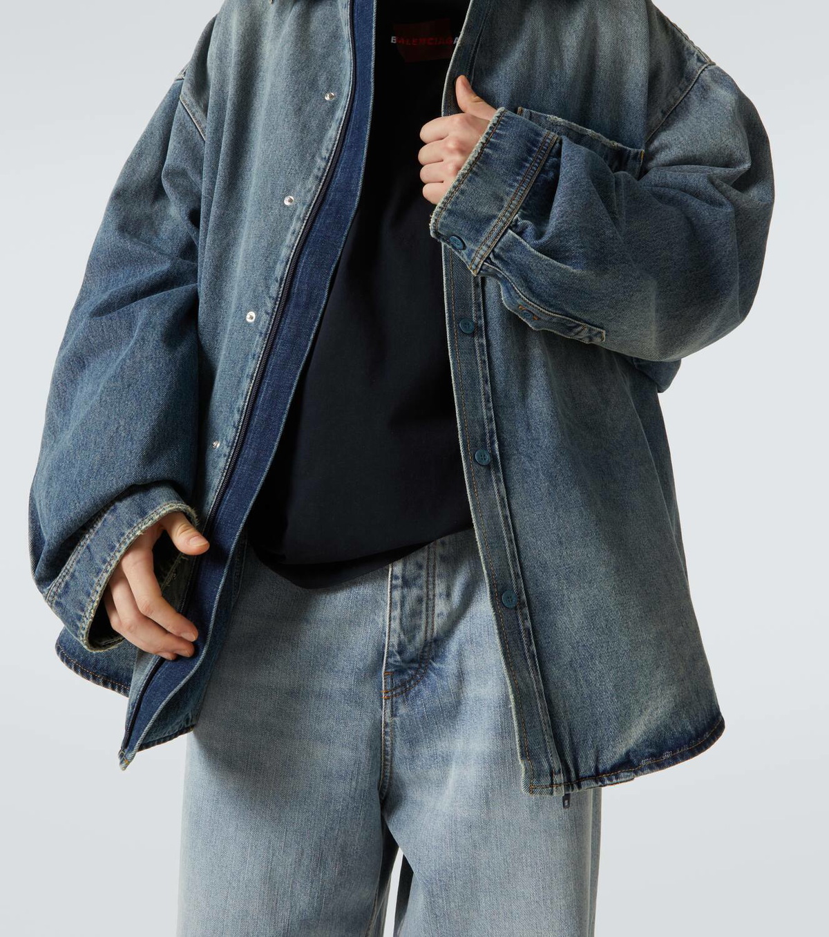 Balenciaga Hooded denim overshirt Balenciaga