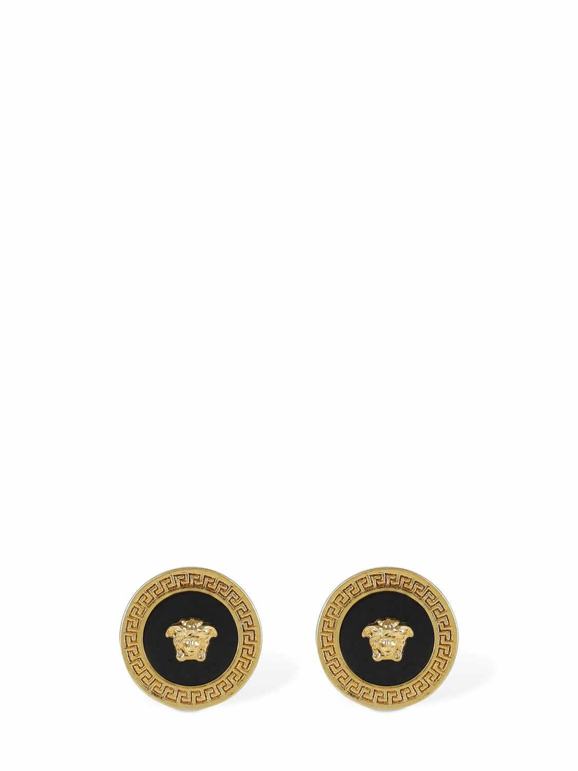 VERSACE - Greek Motif & Medusa Stud Earrings Versace