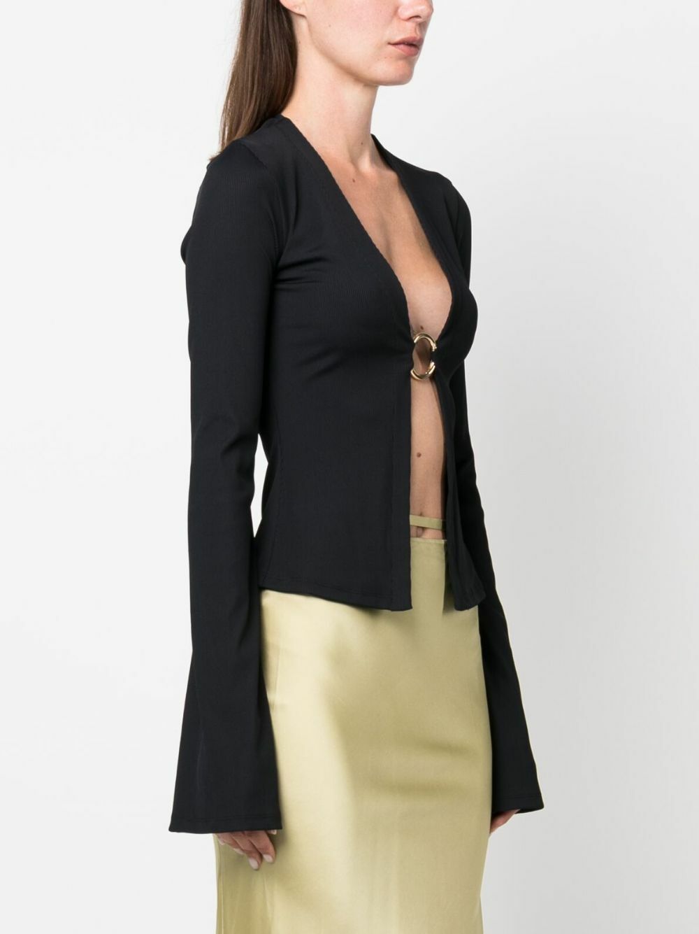 LOUISA BALLOU - Ribbed Cotton Cardigan Louisa Ballou