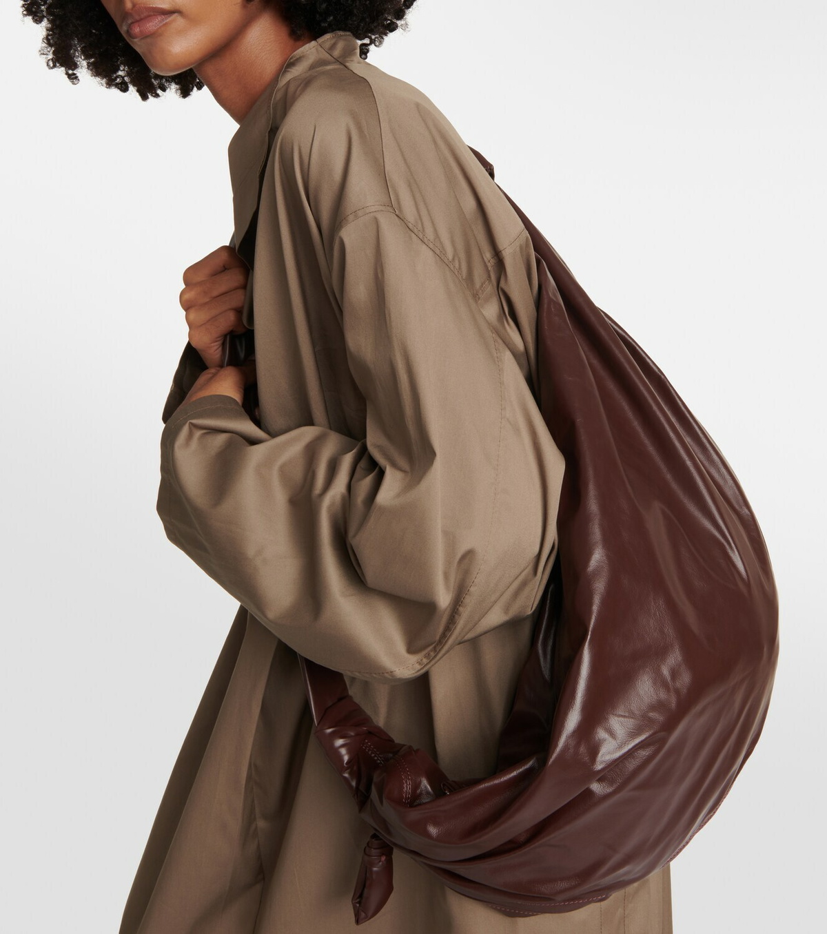 Lemaire Croissant Large leather shoulder bag Lemaire