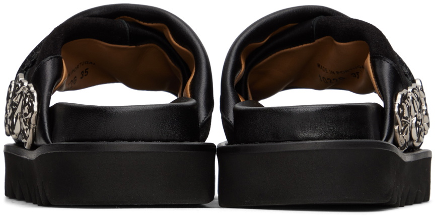 Toga Pulla SSENSE Exclusive Black Platform Flat Sandals Toga Pulla