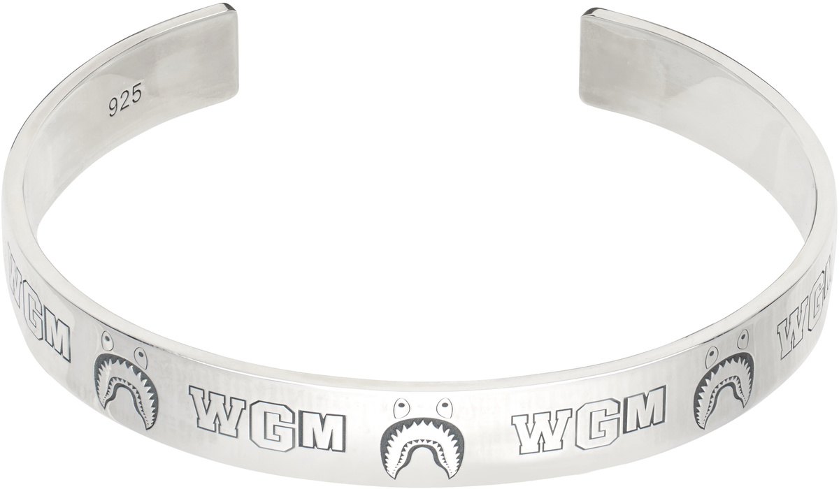 BAPE Silver On-The-Go Bracelet A Bathing Ape BAPE Silver On-The-Go Bracelet A Bathing Ape