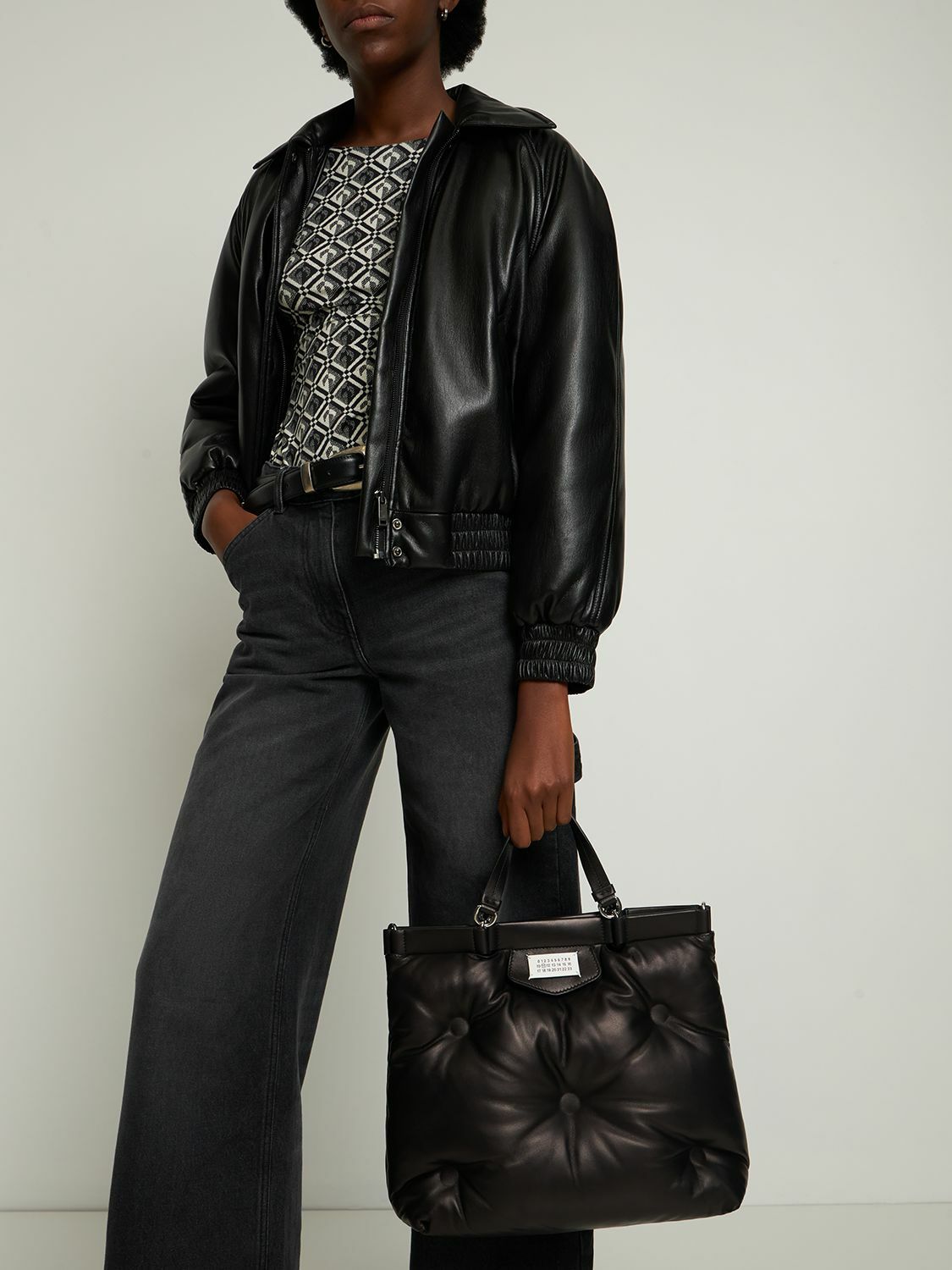 MAISON MARGIELA Medium Glam Slam Leather Shopping Bag Maison MAISON MARGIELA Medium Glam Slam Leather Shopping Bag Maison