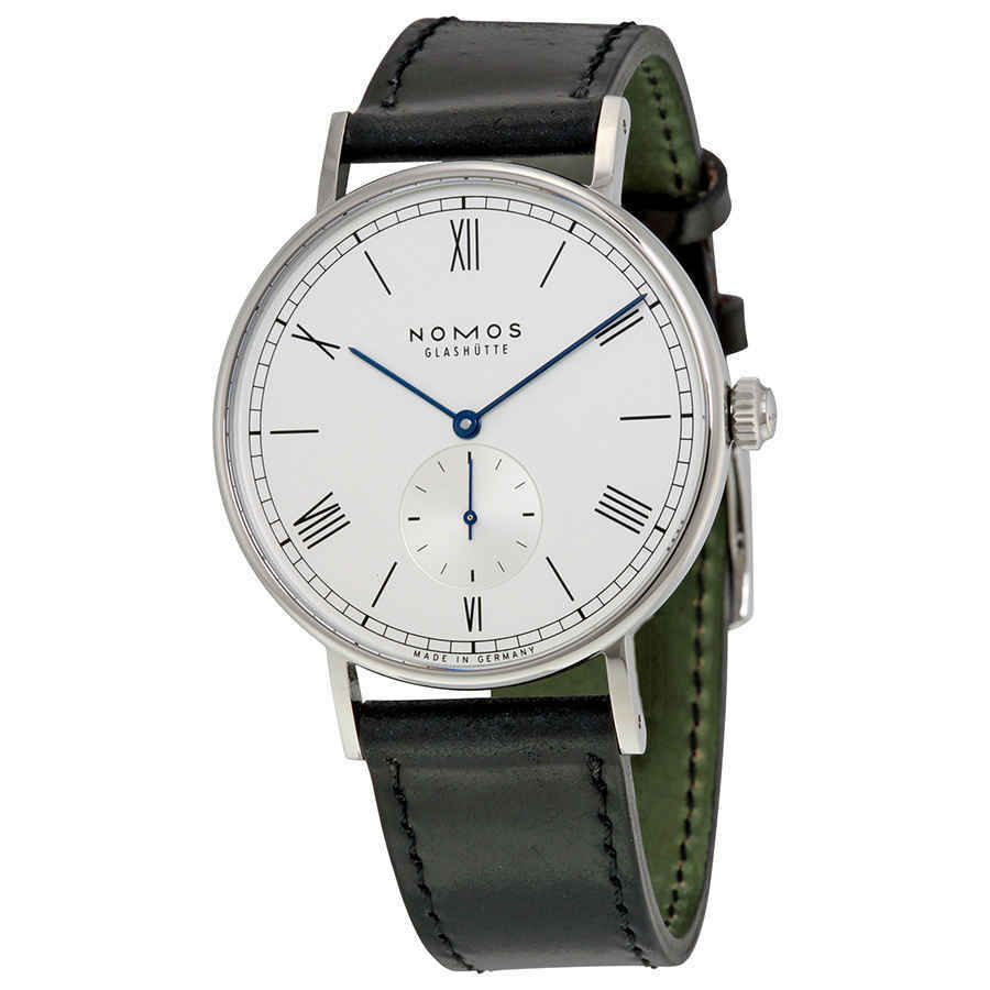 Nomos Ludwig Automatik White Dial Black Leather Mens Watch 251 NOMOS ...