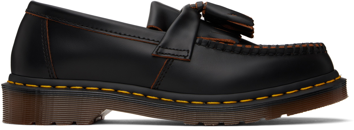 Dr. Martens Black Adrian Made in England Quilon Leather Tassel Loafers ...