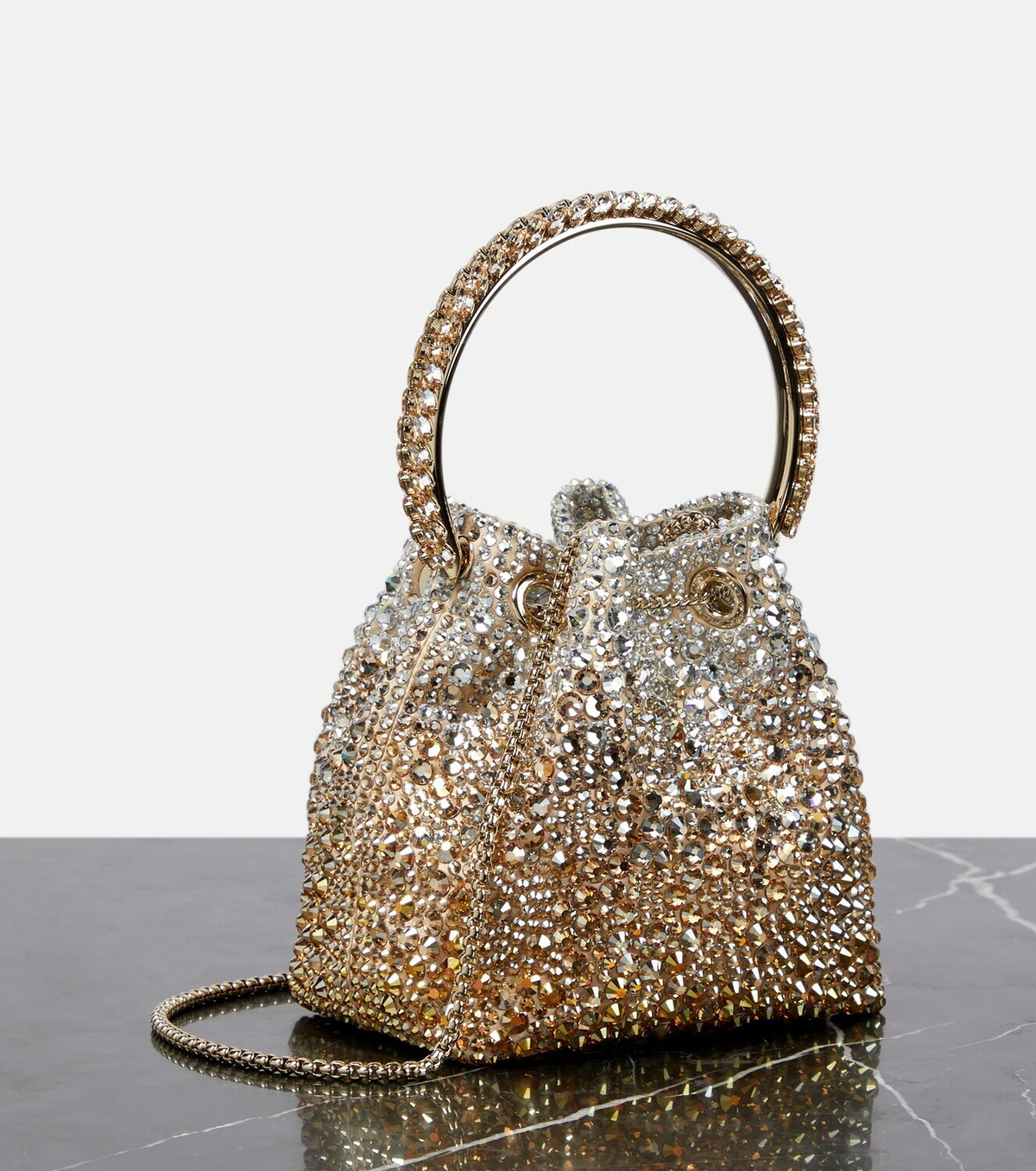 Jimmy Choo Bon Bon embellished bucket bag Jimmy Choo