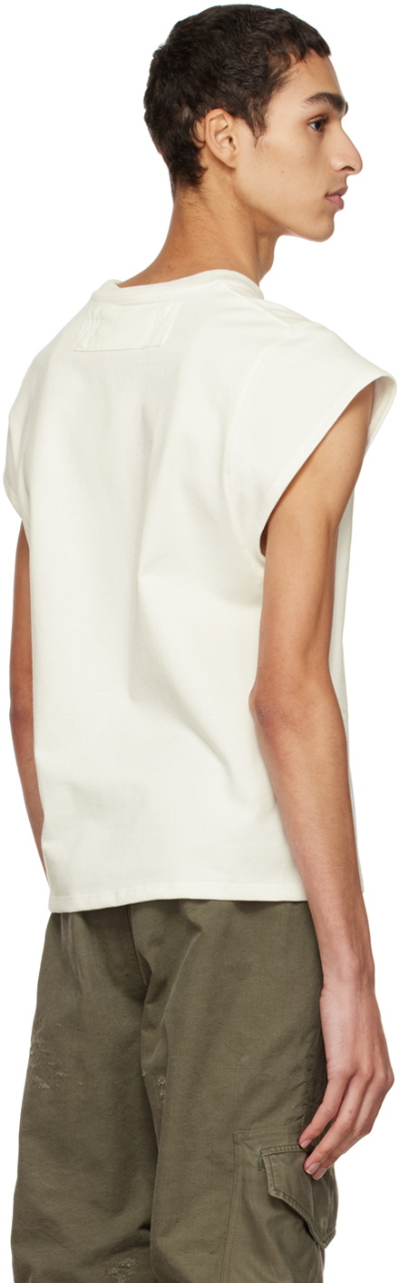 Sebastien Ami. White Cut-Off T-Shirt