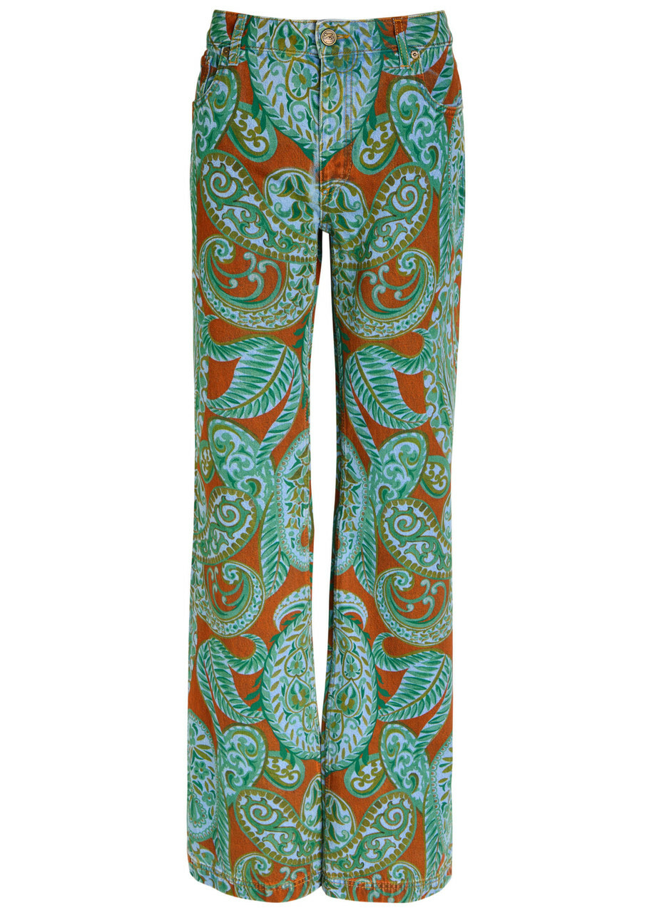 Etro Printed Flared-leg Jeans Multi Print Etro