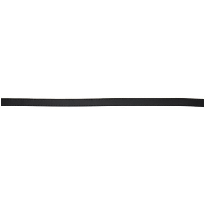 Versace Black Logo Safety Pin Belt Versace