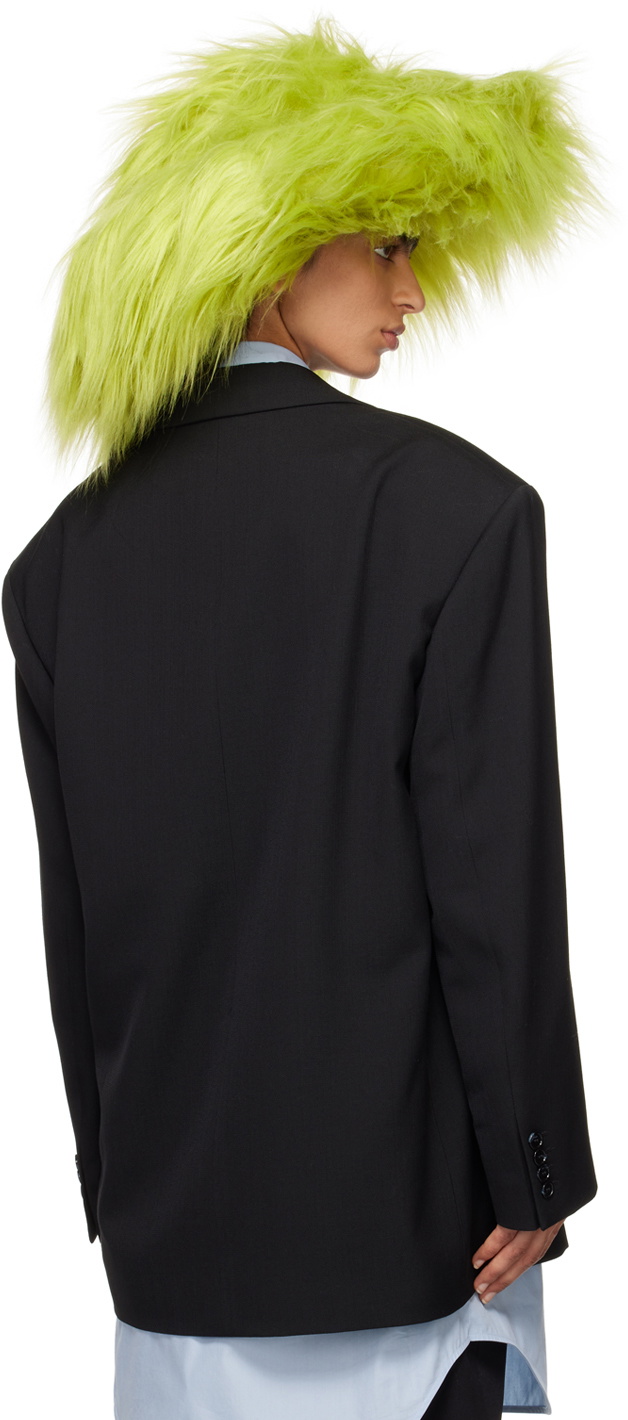 Ruslan Baginskiy Green Faux-Fur Fedora Ruslan Baginskiy