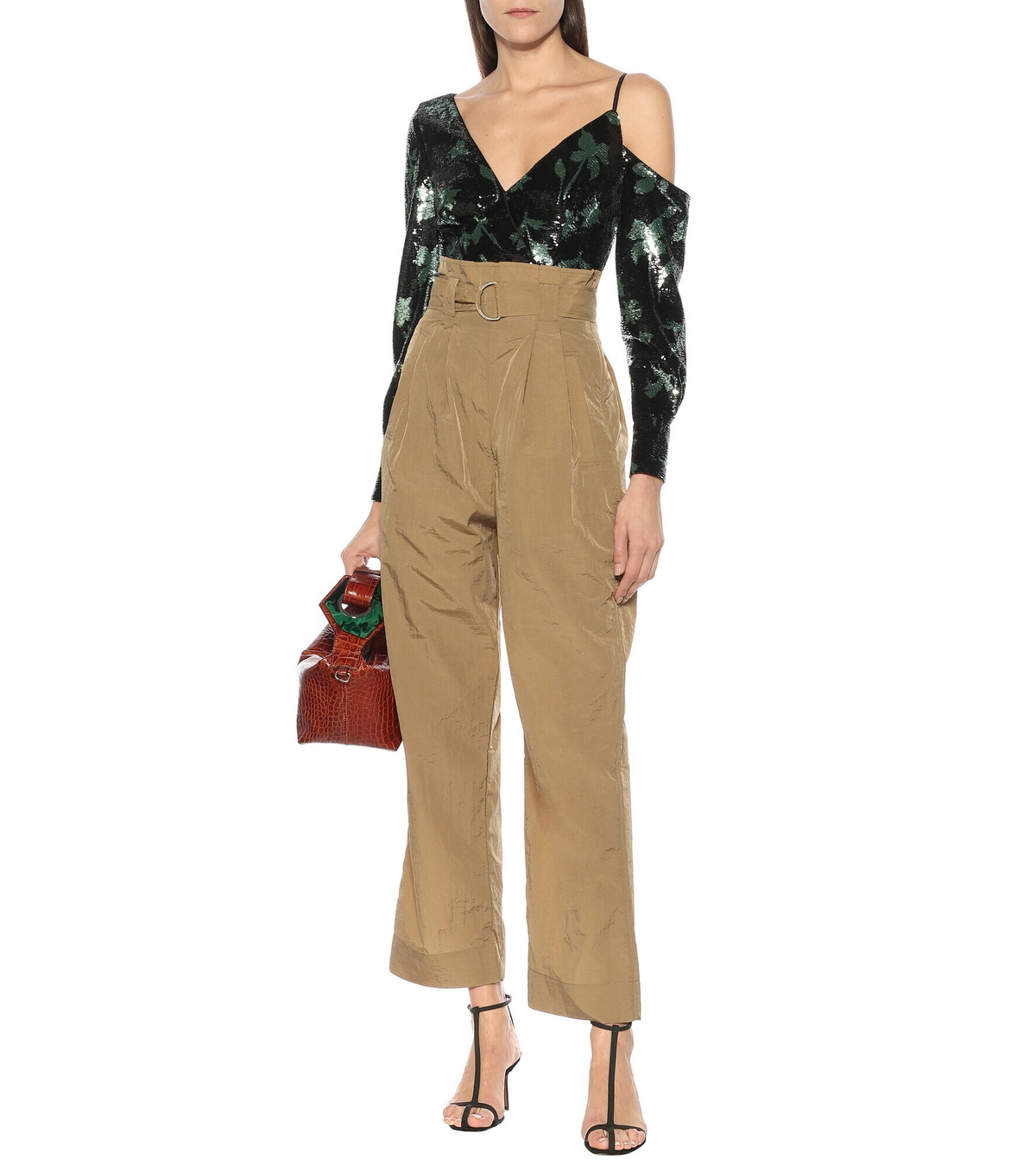 Ganni - Tech high-rise straight pants GANNI