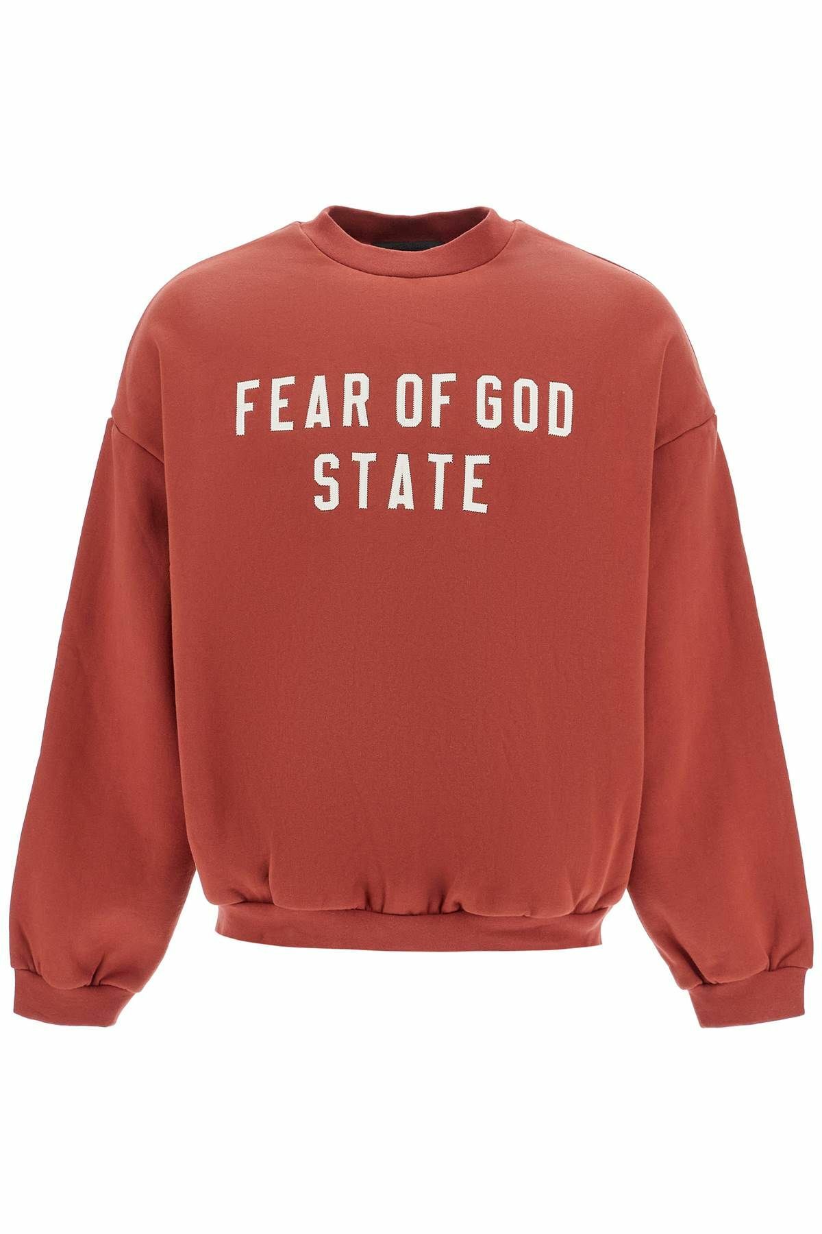 FEAR OF GOD ESSENTIALS heavy fleece crewneck sweatshirt Red Fear Of God ...