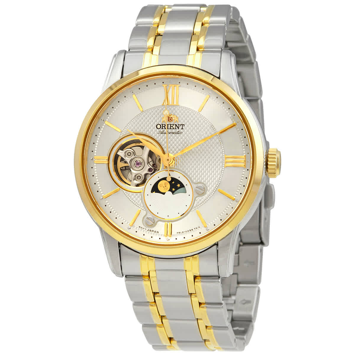 Orient Sun & Moon Automatic Silver Dial Mens Watch RA-AS0007S10B Orient