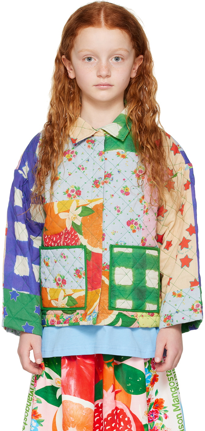 Maison Mangostan Kids Multicolor Patchwork Jacket Maison Mangostan
