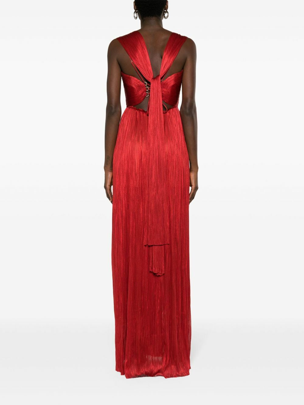 Maria Lucia Hohan Red Sabina Pleated Maxi Gown Maria Lucia Hohan