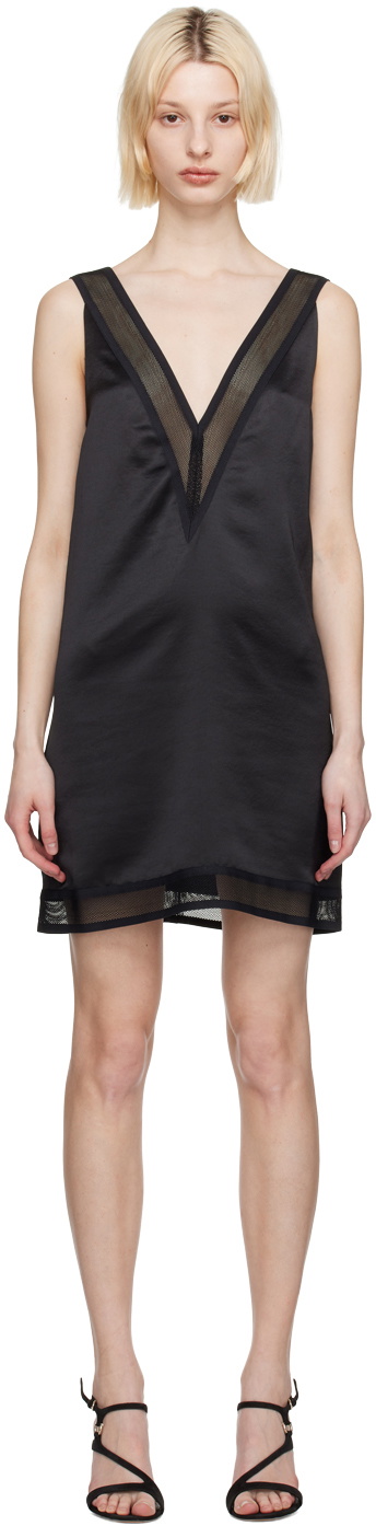 Hugo Black Y-Neck Minidress Hugo Boss