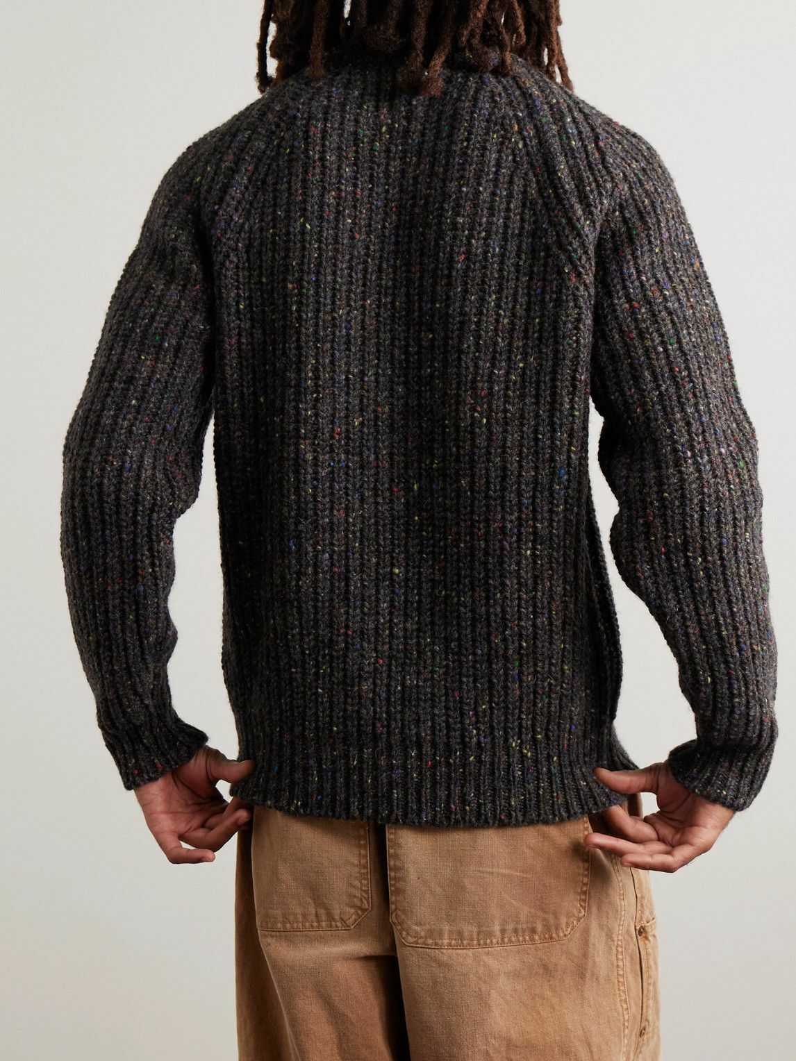Howlin' - Taste of the Future Ribbed Wool Sweater - Gray Howlin' by ...