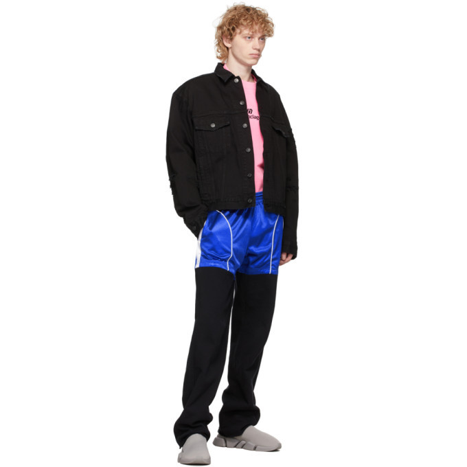 Balenciaga Black Denim Ripped Jacket Balenciaga