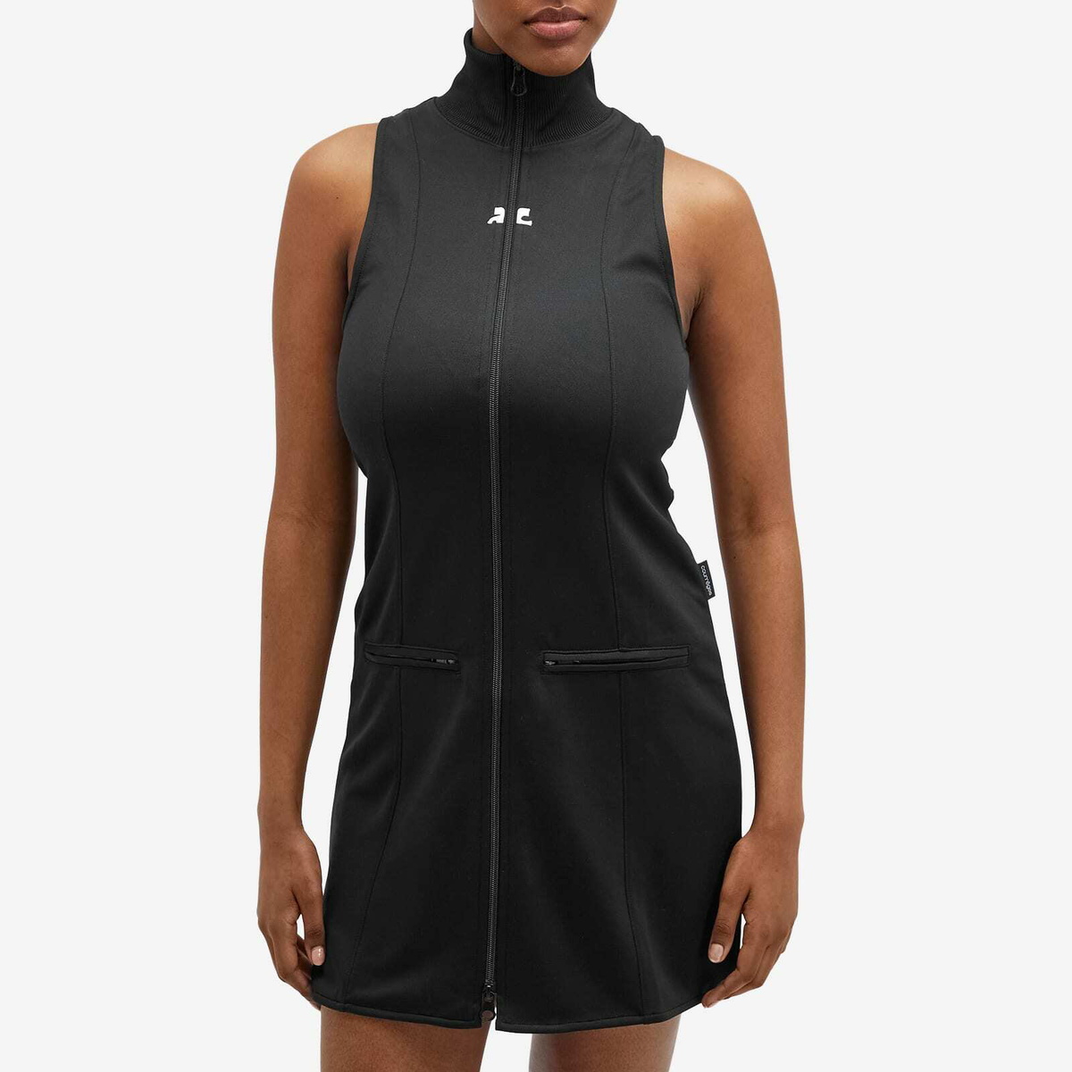Courrèges Women's Interlock Tracksuit Dress in Black Courreges