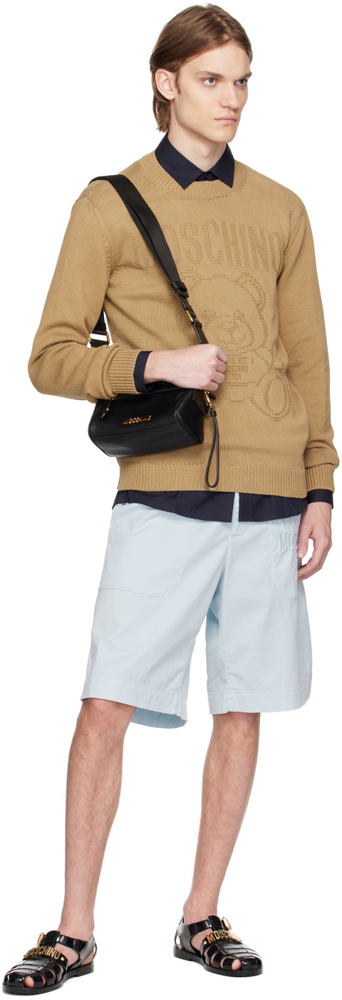 Moschino Blue Embroidered Shorts Moschino