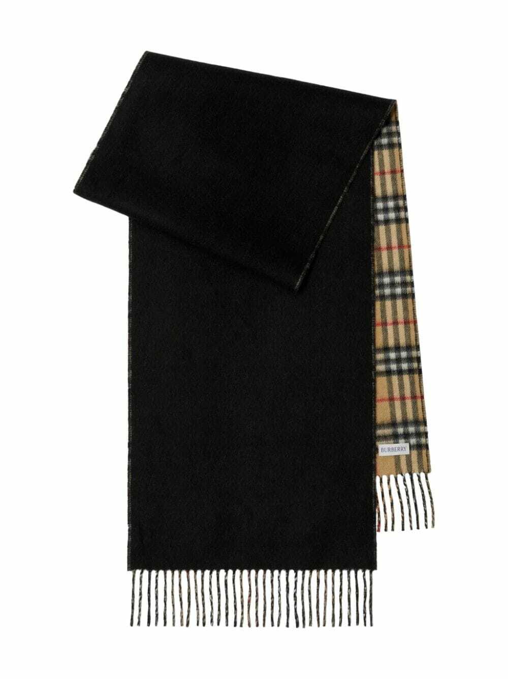 BURBERRY - Check Reversible Wool Scarf Burberry