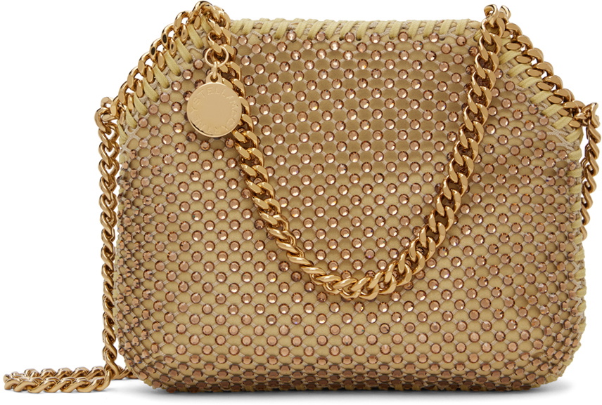 Stella McCartney Gold Mini Falabella Crystal Mesh Bag Stella McCartney